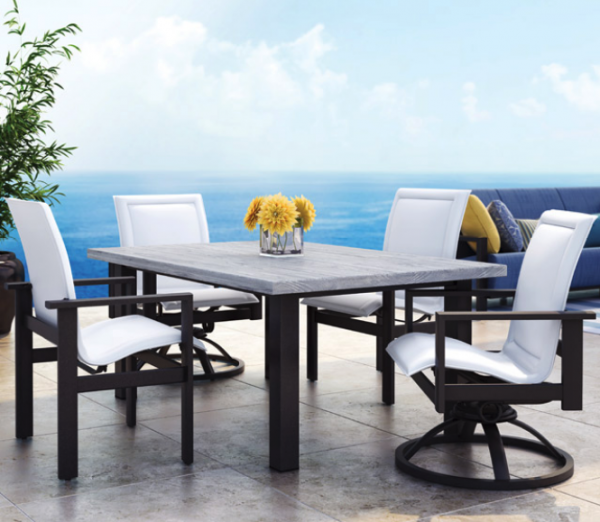 The Outdoor Great Room Brooks Rectangular Gas Fire Pit Table - Glyndon ...